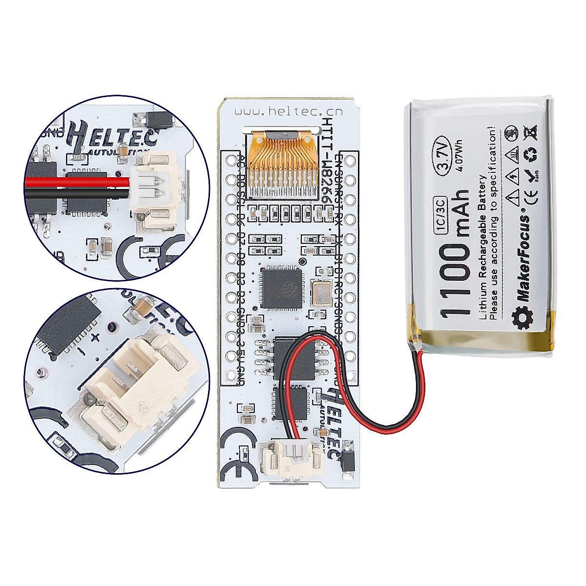 MakerFocus ESP8266 Development Board WiFi Kit 8 Support WiFi Integrated CP2104 4MB SPI Flash with 0.91 Inch OLED Display for Ar duino IDE NodeMCU LUA