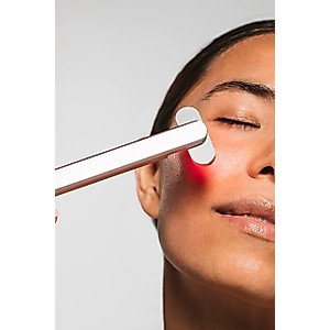 Solawave 4-in-1 Facial Wand and Renew Complex Serum Bundle | Red Light Therapy for Face and Neck | Microcurrent Facial Device for Anti-Aging | Face Massager with Anti-Wrinkle Serum | Rose Gold