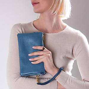 Clutch Purse Wristlets for Women - Small Clutch Purses for Women, Wristlet Wallets for Women, Casual Clutch Purse, Vegan Leather Wristlet with Shoulder and Wrist Strap, Crossbody Bags for Women