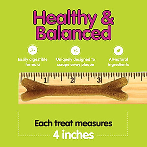 Fido Belly Bones for Dogs, 8 Yogurt Flavor Medium Dog Dental Treats (Made in USA) - 8 Count Dog Treats for Medium Dogs - Plaque and Tartar Control for Fresh Breath, Digestive Health Support