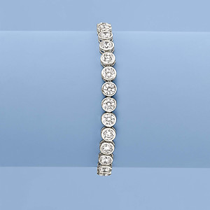 Ross-Simons 13.50 ct. t.w. CZ Tennis Bracelet in Sterling Silver. 7 inches