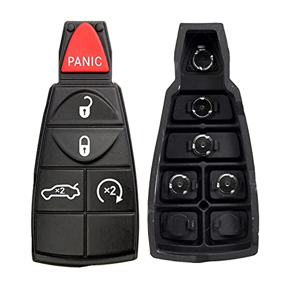 Lot of 1x New Replacement Key fob Rubber Button Compatible with & Fit For Chrysler Dodge Jeep