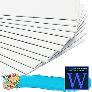 White Canvas Panels 24x36 12 Pack Professional Cotton Artist Quality Acid Free Primed Canvas Boards for Acrylic, Oil and Wet or Dry Art Media for Crafts and Projects by WholesaleArtsFrames-com