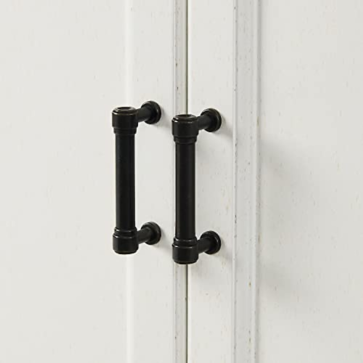 Crosley Furniture Tara 3-Piece Modern Farmhouse Sideboard Buffet Cabinet and Kitchen Storage Pantry Set, Distressed White