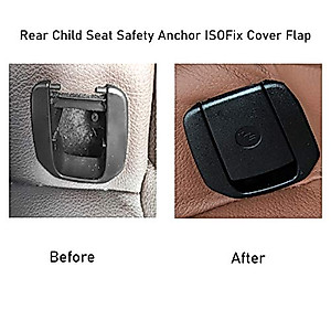 Jaronx for BMW Child Seat Anchor Cover, Rear Row Seat Safety Belt Anchor Cover for BMW Isofix Cover 1 Series E81 E82 F20 F21 /2 Series F22 F87 F23 / 3 Series E90 E91 F30 F31 F34 F80/X1 E84 (Black)