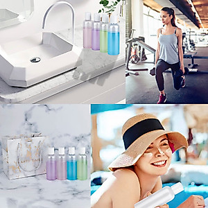 TSA Approved Travel Bottles Set for Toiletries Squeeze Bottles Travel Size Container Kit Portable Leak Proof Refillable Cosmetic Airplane Essential Shampoo Hair Conditioner Body Lotion Bath Shower Gel