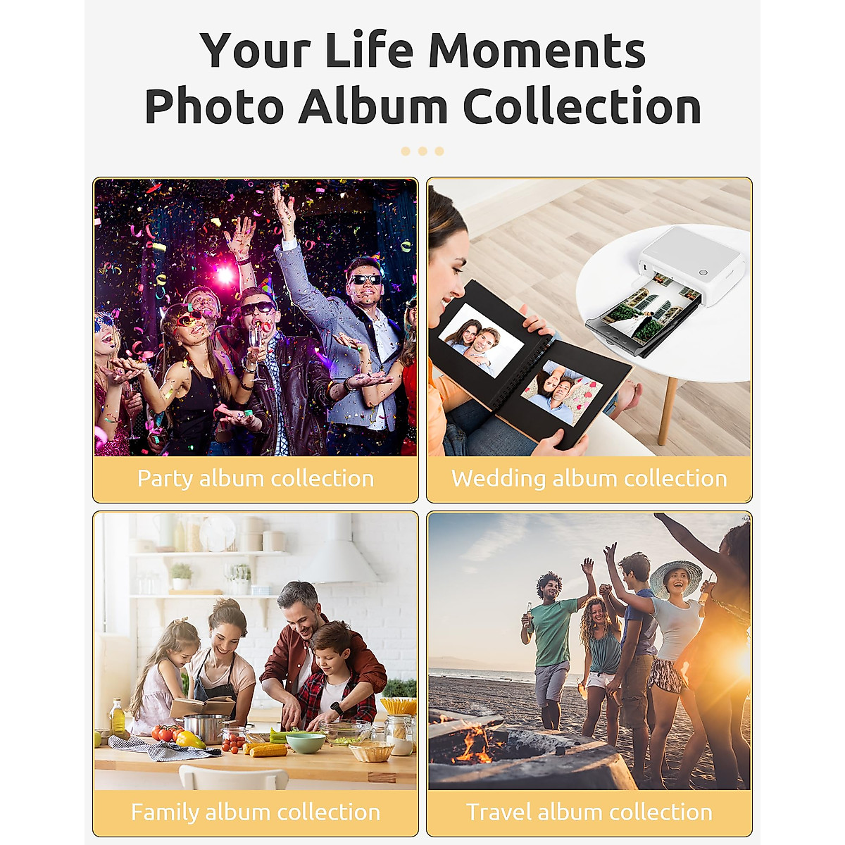 HPRT 4x6'' Portable Photo Printer – Instant Full-Color Photo Printer for Phone/Laptop/MacBook, Bluetooth/USB/WiFi Picture Printer with AR Video Printing, Thermal Dye Sublimation, All-in-One Kit