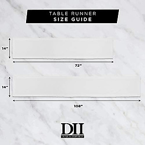 DII Black Lace Overlay Tabletop Collection Gothic Halloween Decor, Table Runner, 14x72, Black