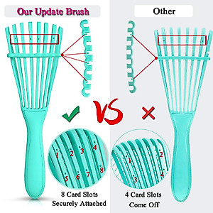 5 Pcs Detangling Hair Brush Set, Ez Detangler Brush With Edge Brush, Rat Tail Combs for Black Natural Hair Styling and Cuting, Curly/Straight/Wet/Dry/long/Short Hair Available for Women Kids Men