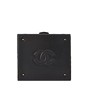 CHANEL, Pre-Loved Black Quilted Lambskin Vanity Large, Black