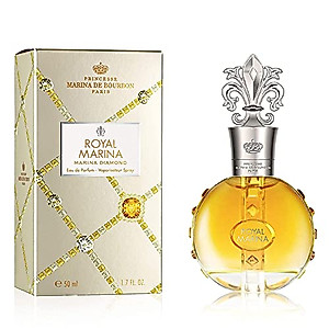 Princesse Marina de Bourbon Royal Marina Diamond Eau de Parfum for Women - Amber Scent - Opens with Notes of Grapefruit and Blackcurrant - Perfume for Seductive and Confident Ladies - 3.3 oz