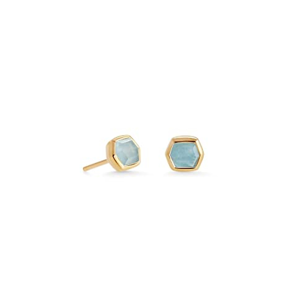 Kendra Scott Davie Stud Earrings in 18K Gold Vermeil, Fine Jewelry for Women, Aquamarine