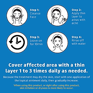 De La Cruz Sulfur Ointment - Cystic Acne Treatment for Face and Body - Daily 10 Min Spot Treatment Mask - Safe and Effective Game Changing Hormonal Acne Treatment that Clears Up Pimples - 2.6 OZ