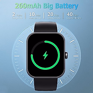 DOVMEWO Blood Glucose Monitoring Smart Watch, 1.9" Non Invasive Blood Sugar Smart Watch Fitness Smart Watch, Painless Blood Glucose Testing Bluetooth Fashionable Sports Watch, 2023 Upgrade (Black)