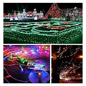 LIUPENGWEI Solar String Lights Outdoor, 100LED~500LED 12M~52M Solar Garden Lights, 8 Modes Copper Wire Fairy Lights Waterproof for Garden Party Wedding Home Christmas Garden Ghost Light