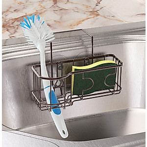 Simple Houseware Kitchen Sink Caddy Organizer for Brush Sponge Holder, Bronze