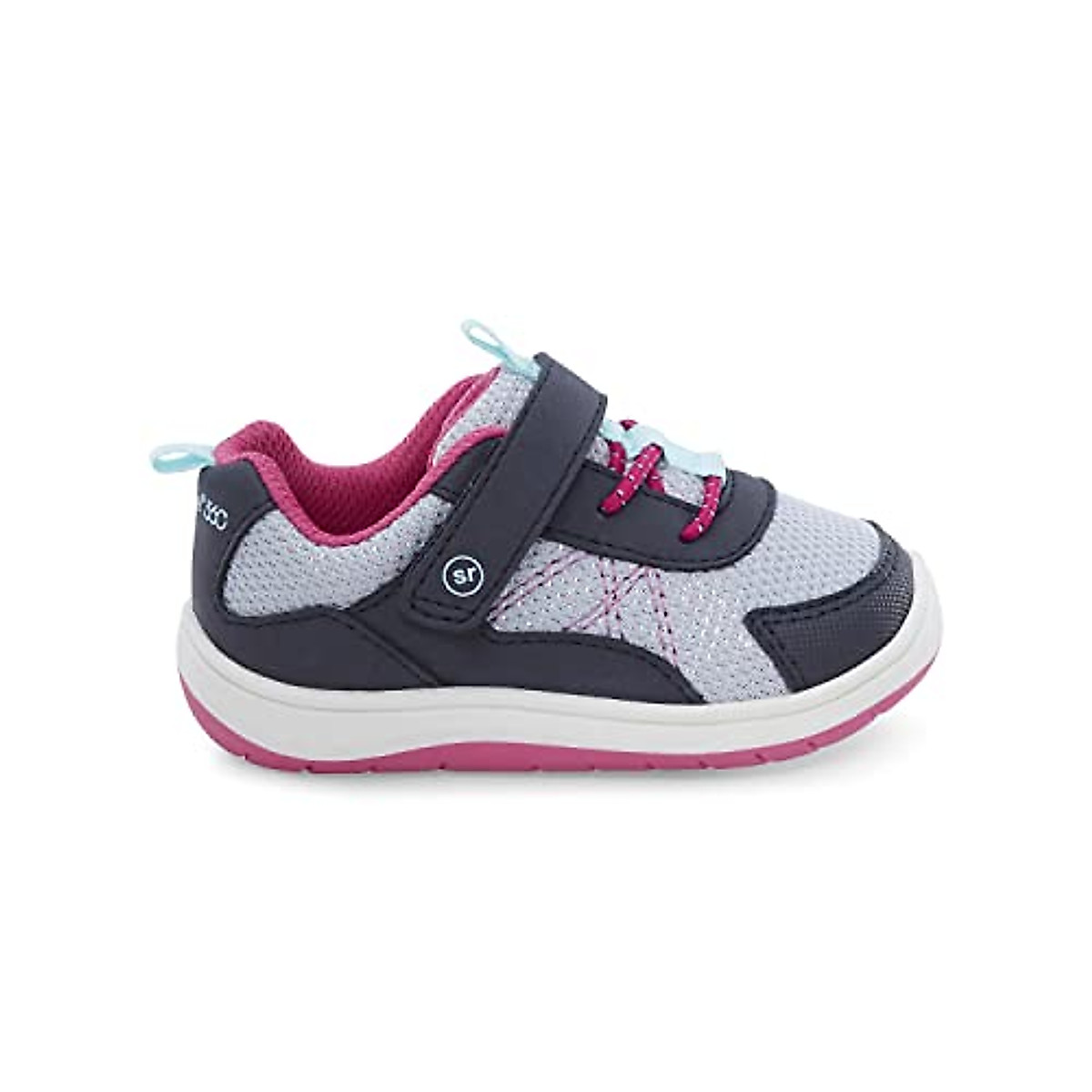 Stride Rite 360 Girls Carson Athletic Sneaker, Navy, 4 Toddler