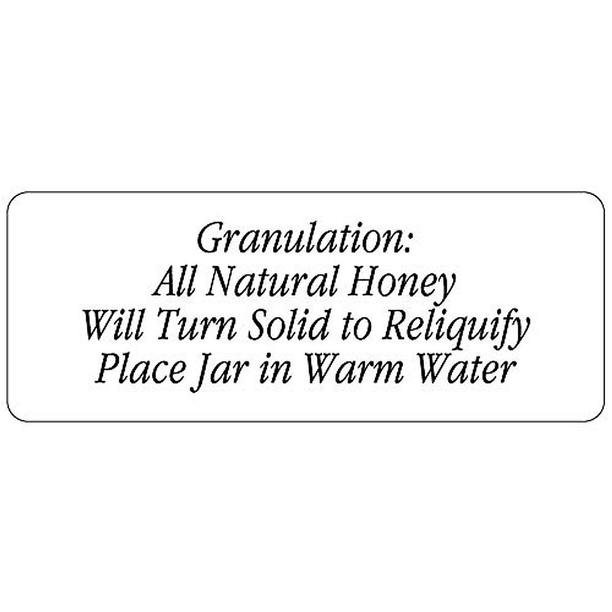 Honey Raw Organic Pure Rectangle Personalized Farm Home Made Product Kitchen Name Mason Jar Labels (Honey Warning Labels)