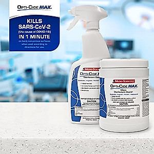 Micro-Scientific Opti-Cide Max Disinfecting Wipes (2 Pack) - 320 Wipes - Hospital Grade EPA Registered Disinfectant Cleaner