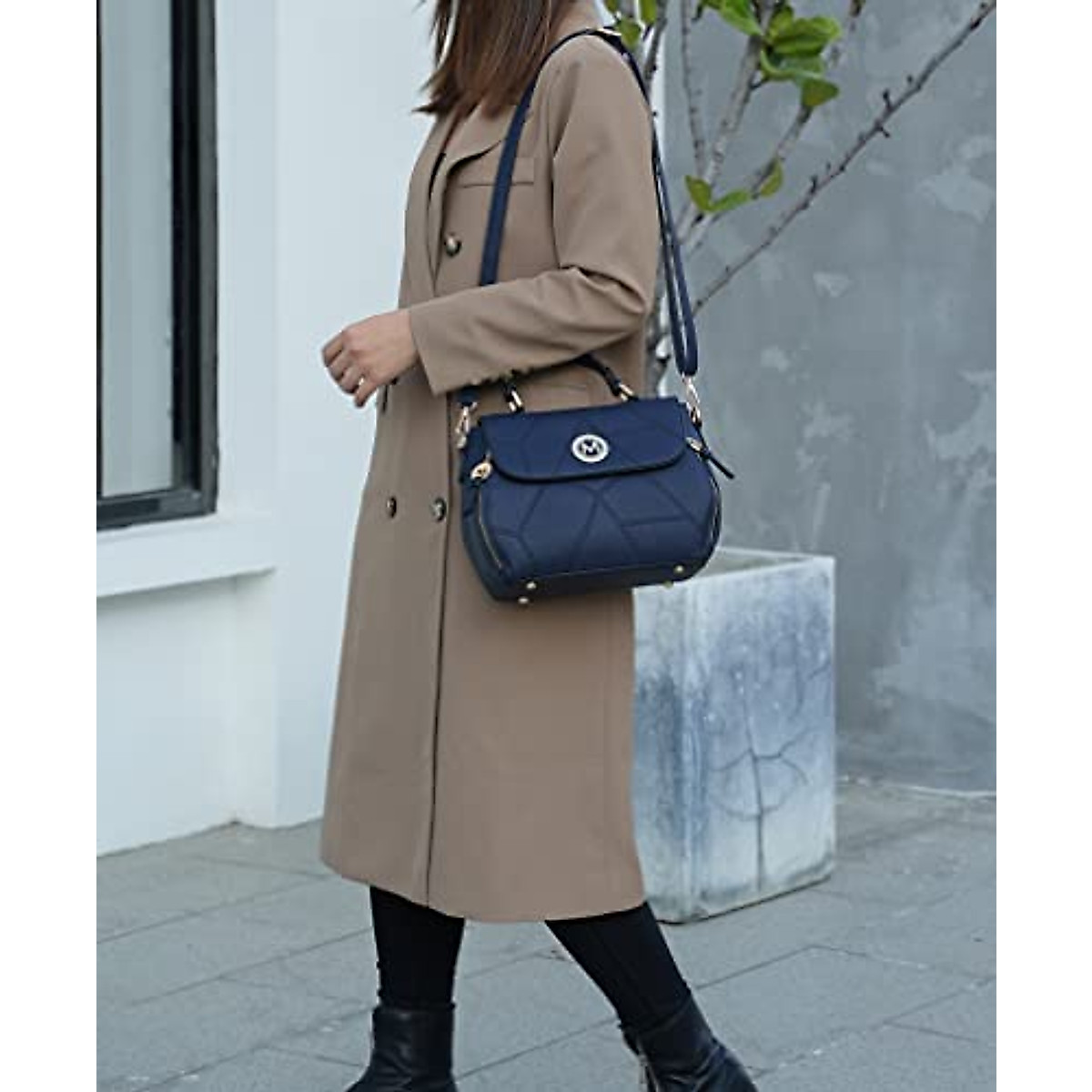 MKF Collection Satchel Bag for Women’s, Vegan leather Crossbody Handbag Top-Handle Purse