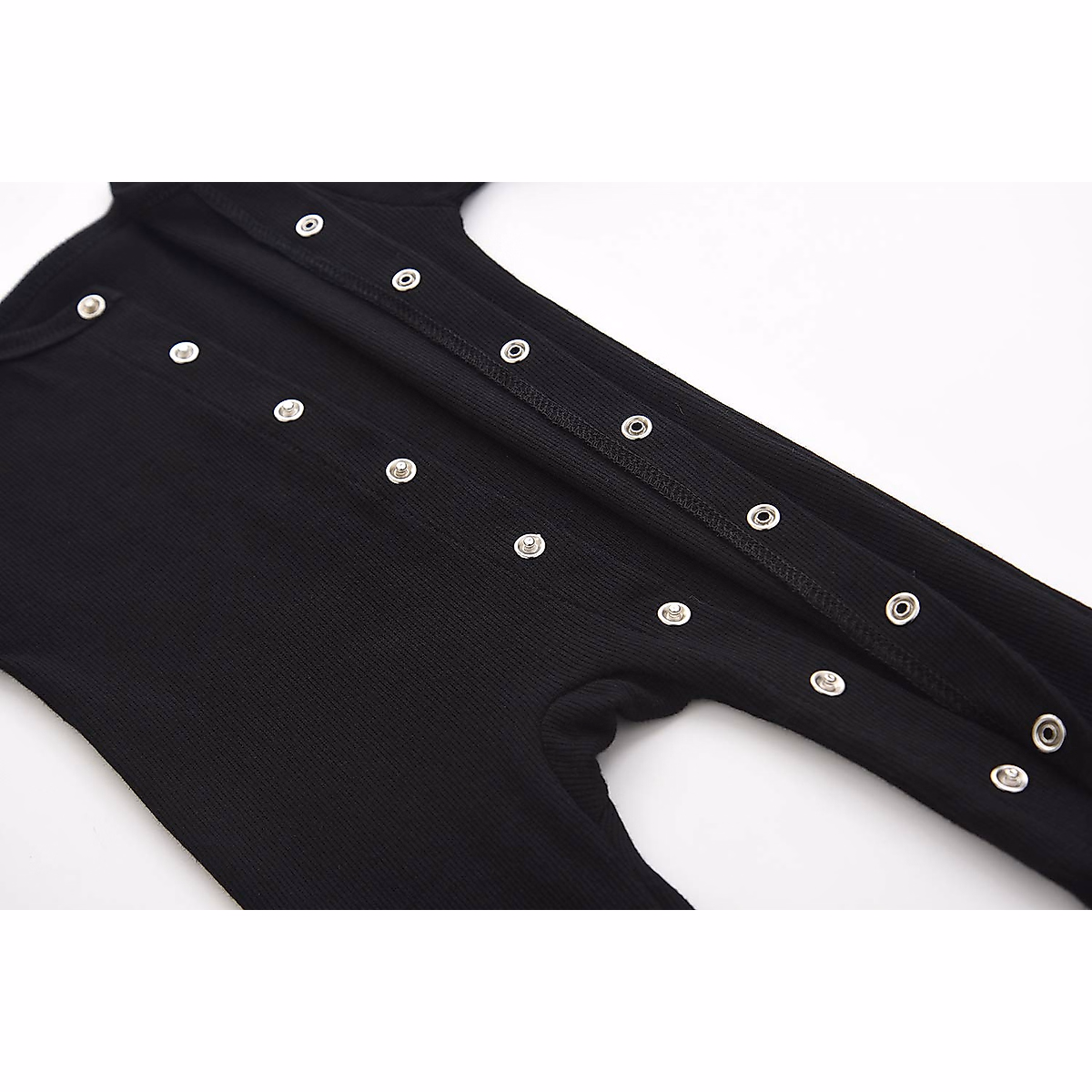 ACESTAR Newborn Baby Footed Pajamas with Mitten Cuffs - Cotton Unisex Snap-Up Baby Sleepers for Sleep and Play Footies Pjs (0-3 Months, Black)