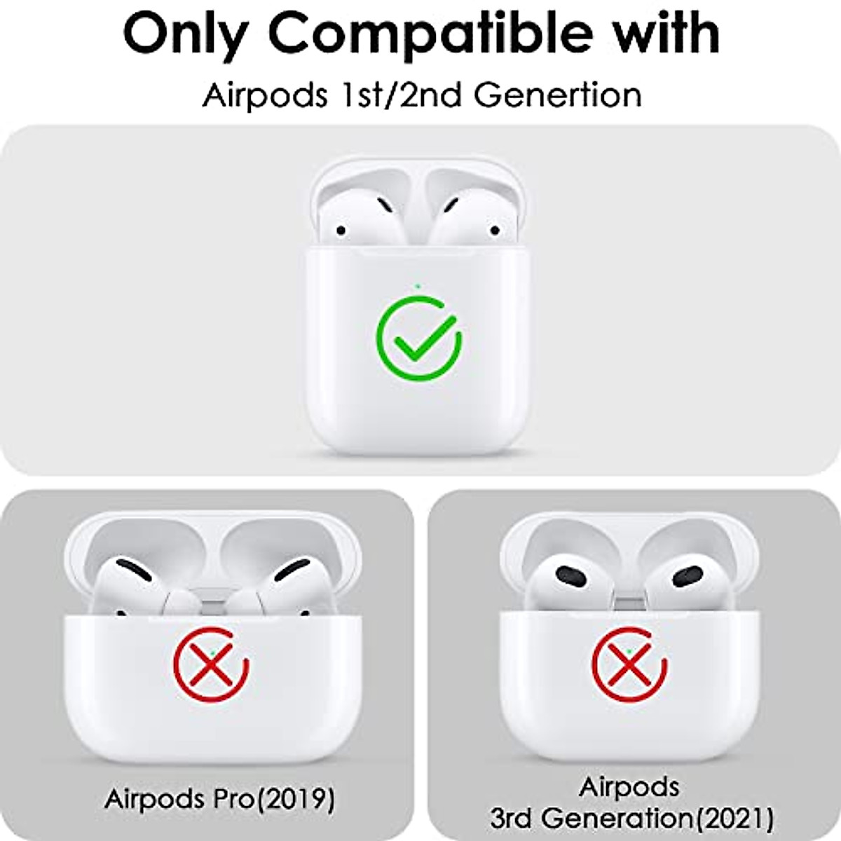 Filoto Airpods Case, Cute Apple Airpod 2nd 1st Generation Cover for Women Girls, Silicone Protective Airpods 2/1 Case with Bling Bracelet Keychain (Bling Pink)