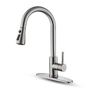Kitchen Faucet with Pull Down Sprayer Multitask Mode Single Handle High Arc Pull Out Kitchen Sink Faucet Offers Efficient Cleaning for RV, Laundry, Bar