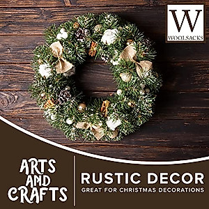 Woolsacks Burlap Fabric by The Yard | 40" Wide x 5 Yard Long | Natural Jute Burlap Fabric 5 Yards