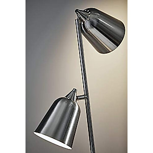ADESSO 3237-01 Floor-Lamps, Matte Black/Antique Brass
