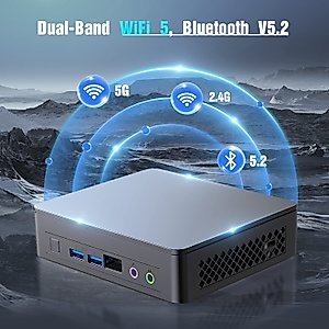 Intel NUC 11 Mini PC with Quad-Core Celeron N5105, Versatile Mini Computers 8GB DDR4 RAM & 256GB SSD - Support HDMI Dual 4K UHD/Bluetooth v5.2/Windows 11 Pro preinstalled（NUC11ATKC4）