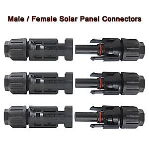 HEMRUNK 60PCS Solar Connectors Male Female with Dual Spanners IP67 1000V 30A Waterproof Solar Panel Cable Connectors (30 Pairs)