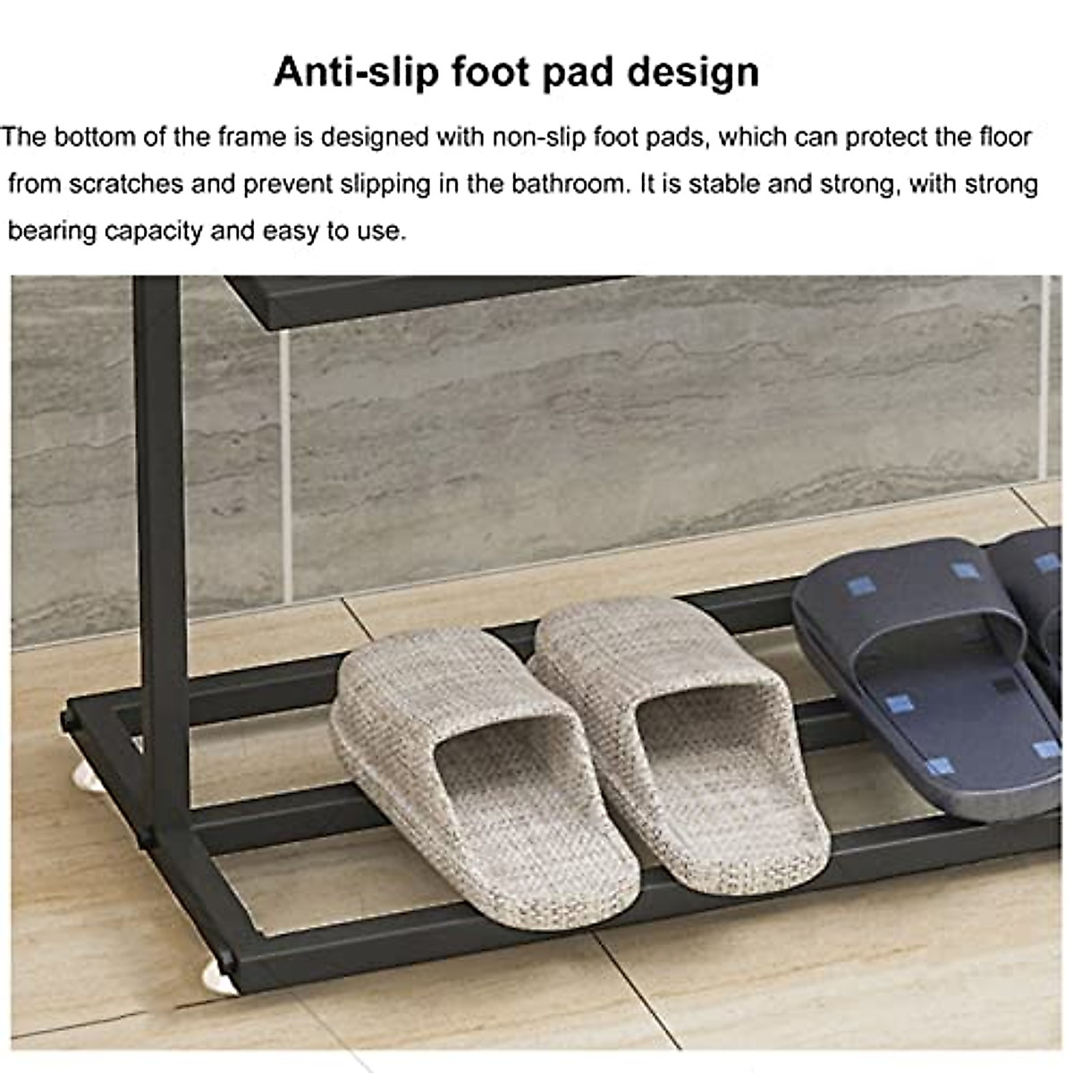 Bevis David Freestanding Towel Racks for Bathroom Floor Modern 3 Tier Hotel Bathroom Metal Towel Rack Drying Rack Outdoor Pool Towel Rack with Storage Rack Laundry Drying Rack for Quilt/Blanket