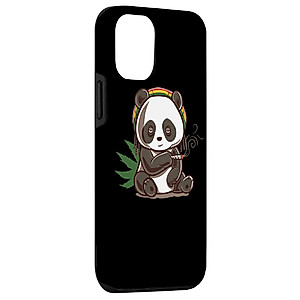 iPhone 14 Pro Weed Smoking Panda Marijuana Cannabis Stoner THC CBD 420 Case