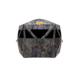 Barronett Blinds® Feather Five, Portable Hunting Blind, Huge Interior, Lightweight, 4-Person, Bloodtrail® Backwoods, 72” x 84” x 84”, FF500BW