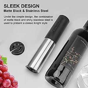Electric Wine Opener - Automatic Electric Wine Bottle, Rechargeable Corkscrew Opener with Foil Cutter, Wine Bottle Openers, Cordless Wine Opener for Home Kitchen Party Bar Wedding