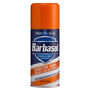 Barbasol Shave Cream 7 Ounce (Sensitive Skin, Pack of 3)