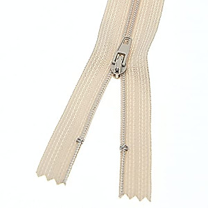 #3 Beige Nylon Coil Zipper Closed End Zippers Bulk for DIY Tailor Sewing Crafts,Bags,Purses(20 PCS/Pack,16 Inch) SHUNLI
