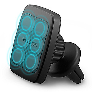 Spigen Hexa Magnetic Air Vent Hands Free Clip Cell Phone Mount Holder for Car Compatible with All Mobile Phones - Black
