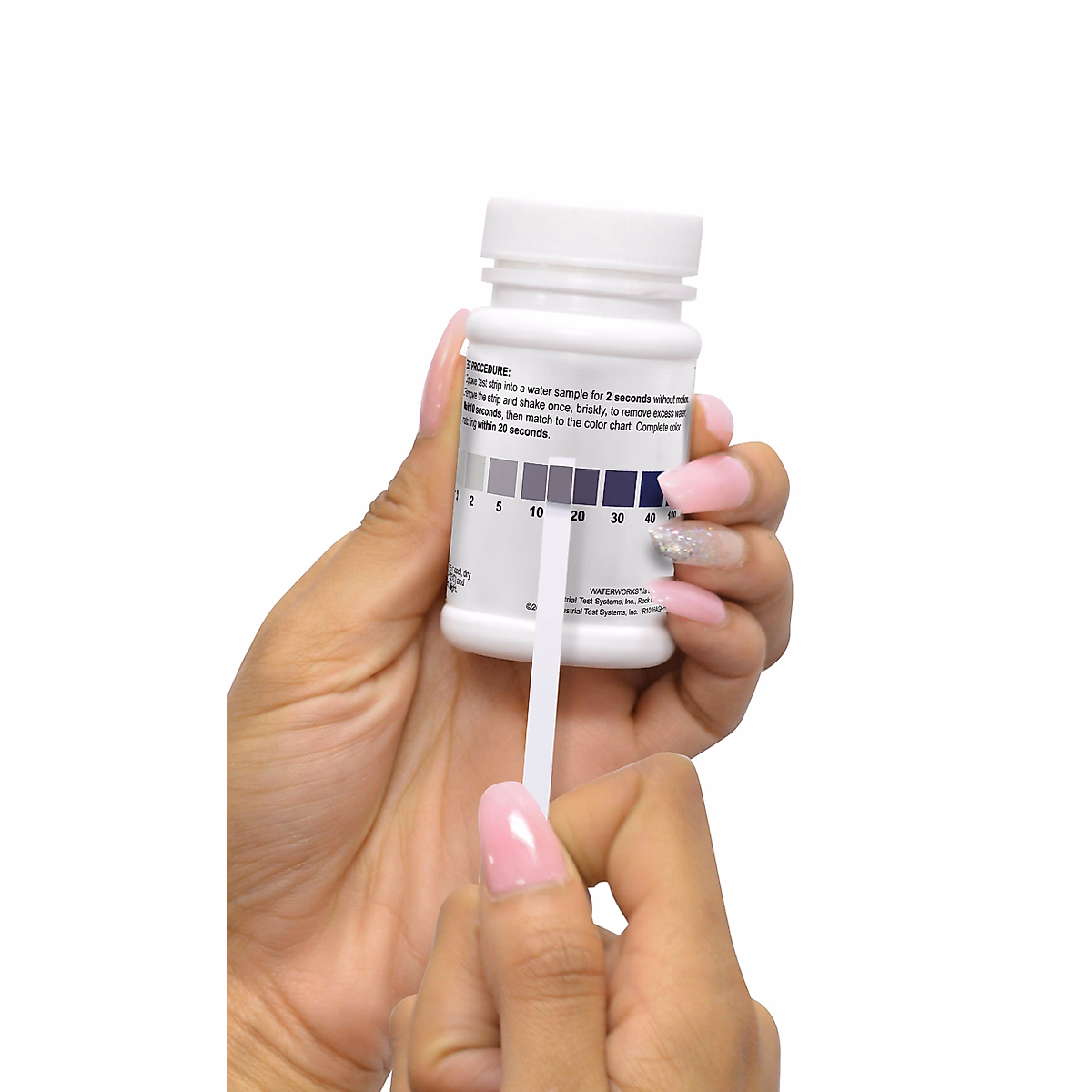 Industrial Test Systems WaterWorks 480065 Peracetic Acid Test Strip, 32 Seconds Test Time, 0-100 ppm Range (Pack of 50)