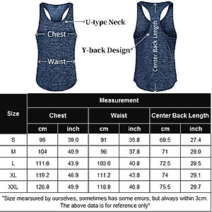 COOFANDY Men's 3 Pack Y Back Tank Tops Sleeveless Swim Shirt Fitness Bodybuilding T Shirts Big and Tall Gym Tank Tops