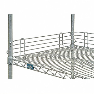 Nexel Wire Shelf Ledge, 30"W x 4"H, Chrome