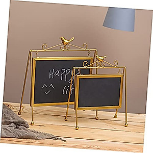 STOBOK Wedding Decor Black Chalkboard Black Decor Small Chalkboard Sidewalk Blackboard Message Board Sign Store Blackboard Table Blackboard Coffee Shop Blackboard The Sign Decorate Bamboo