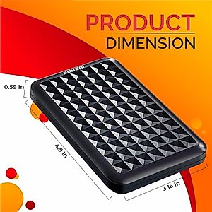 SUHSAI External Hard Drive 500GB High Speed Data Transfer USB 3.0 Hard Disk 2.5inch Memory Expansion Data Storage & Portable Backup HDD Compatible with PC, Computer, MacBook, Chromebook