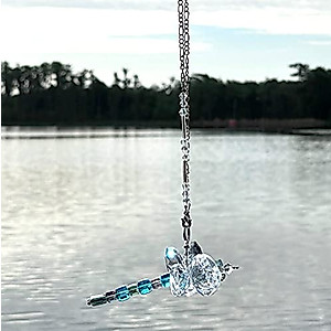 Dragonfly Gift - Crystal Dragonfly - Crystal Figurines- Car Charm - Rainbow Maker - Dragonfly Charm - Prism Suncatcher for Garden, Home, Car and Window Décor - Gifts for Mom - Gifts for Grandma