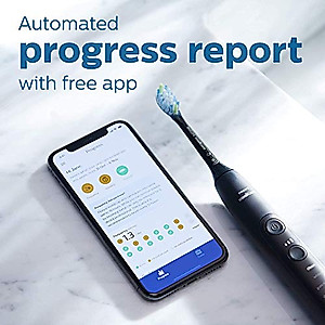 Philips Sonicare ExpertClean 7700 Rechargeable Electric Toothbrush with Bluetooth & UV Sanitizer, HX9630/18, Gold