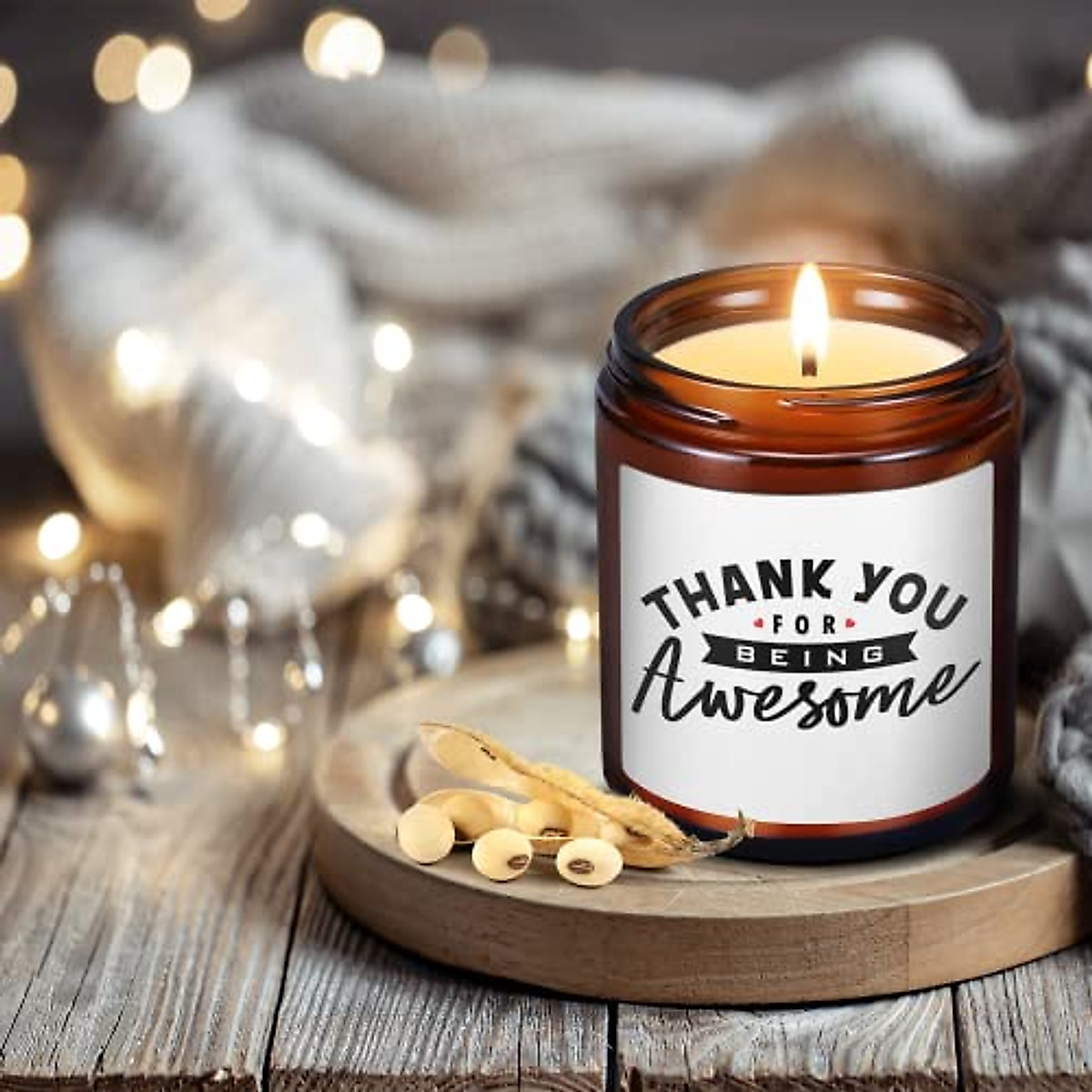 Thank You Candle, Employee Appreciation Gifts, Funny Appreciate Present Ideas for Women Men Best Friends Teacher Team Members, Goodbye Coworkers Leaving Gifts, Lavender Scented Candle Home Decor