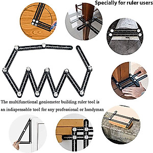 Multi angle measuring ruler,universal multi-angle measuring ruler 12 side hole positioning aluminum alloy multi angle measuring ruler template tool multi-angle measuring ruler with drilling locator