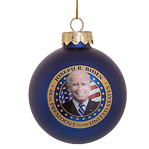 Kurt Adler C7758 80MM President Biden Ornament, Blue