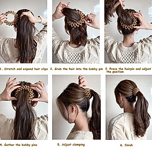 7PCS Birds Nest Hair Clip Holder and Lazy Plate Hairpin for Thin Hair