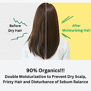 Moist Diane Natural & Organic Moisturizing Hair & Scalp Shampoo with Pump for Women & Men, Japanese Haircare Products for Dry, Damaged, Colored, Curly, Oily Hair, Botanical Moist 16.2 Fl Oz/480ml